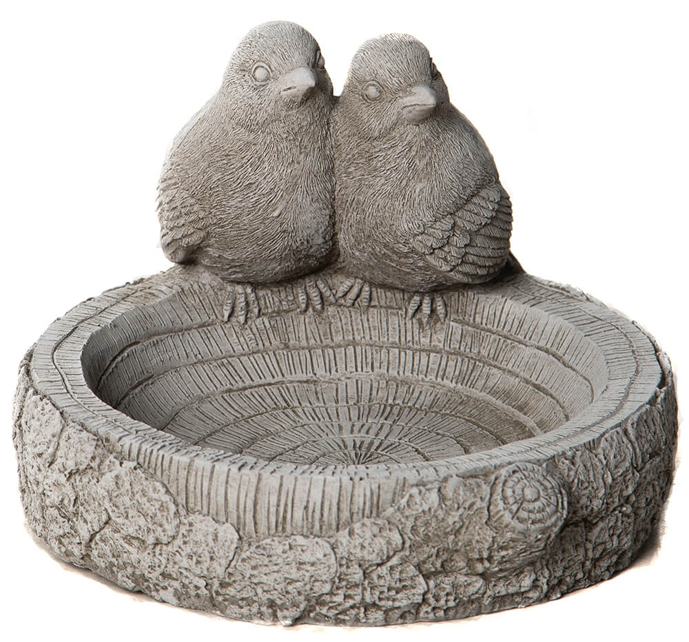 Birds on Log Bird Bath - Windlestone Nursery & Garden Centre in ...