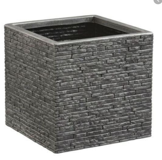 Slate Planter Square 32cm - Pewter - Windlestone Nursery & Garden ...