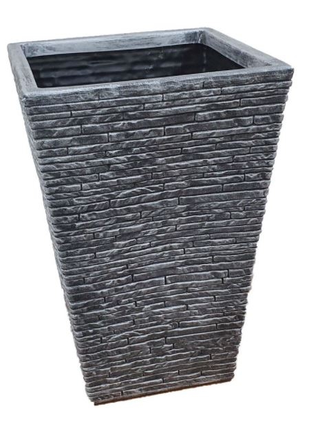 Slate Planter Tall - 45cm - Pewter - Windlestone Nursery & Garden ...