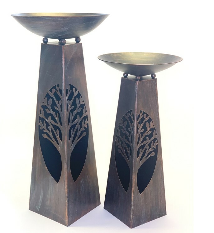 Tower & Bowl Stand - Corner Tree, Antique Finish - Large -105cm ...